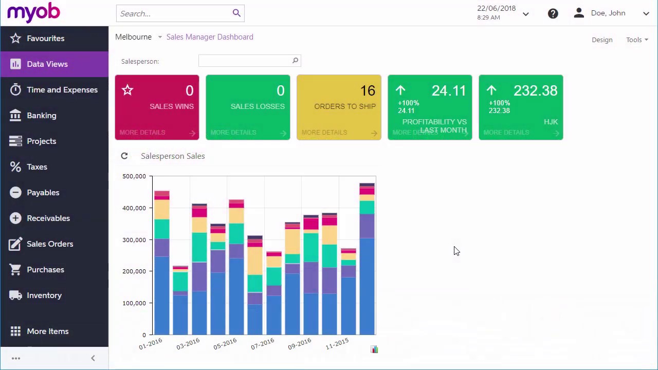 The MYOB Advanced workspace for users - YouTube