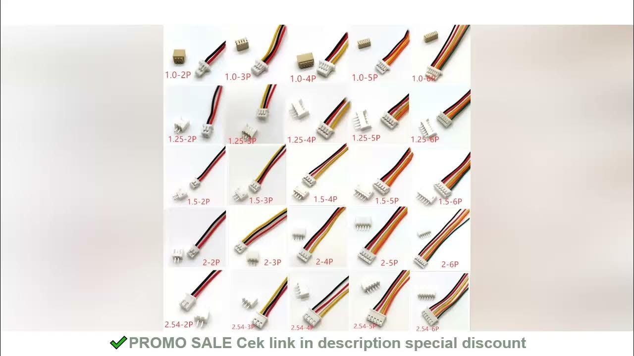 10Sets SH1.0 JST1.25 ZH1.5 PH2.0 XH2.54 Connector Female+Male 2/3/4/5/6/7/8/9/10P Plug With ...