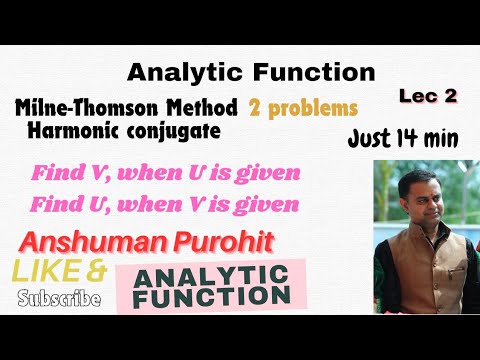 Milne Thomson Method: Analytic Function - YouTube