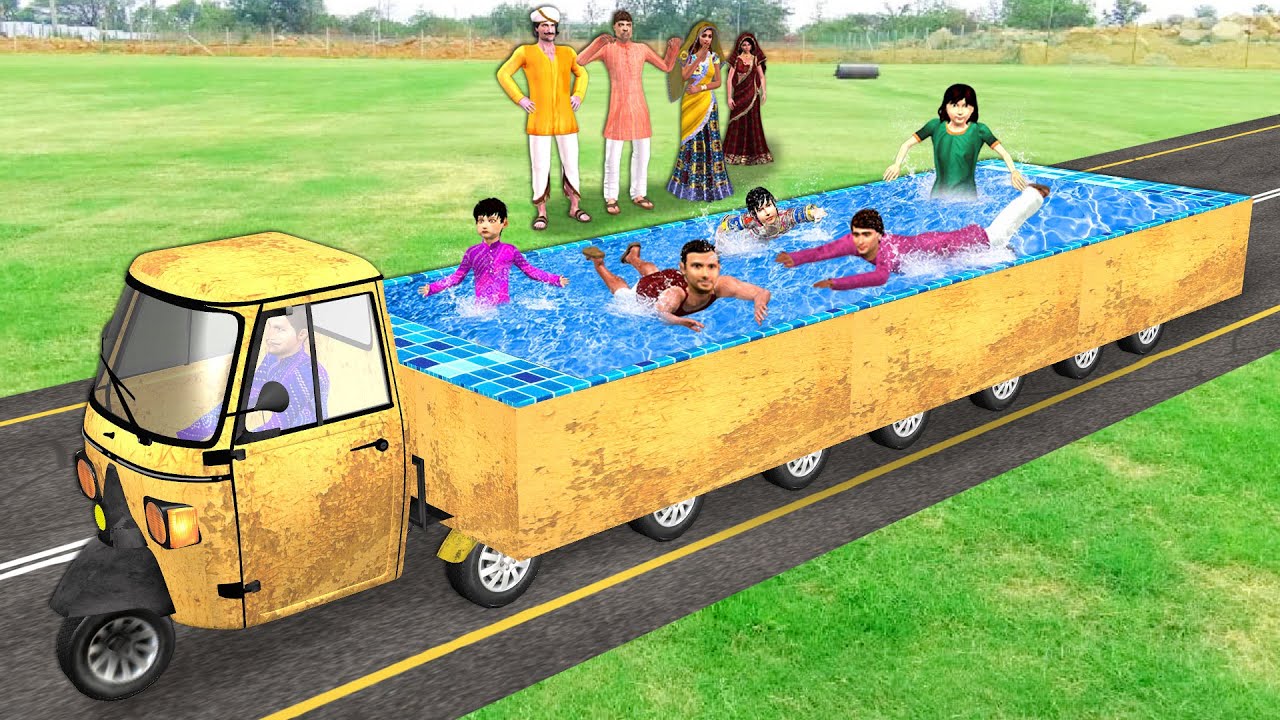 ऑटो स्विमिंग पूल Auto Swimming Pool Comedy Video Hindi Kahaniya Moral ...