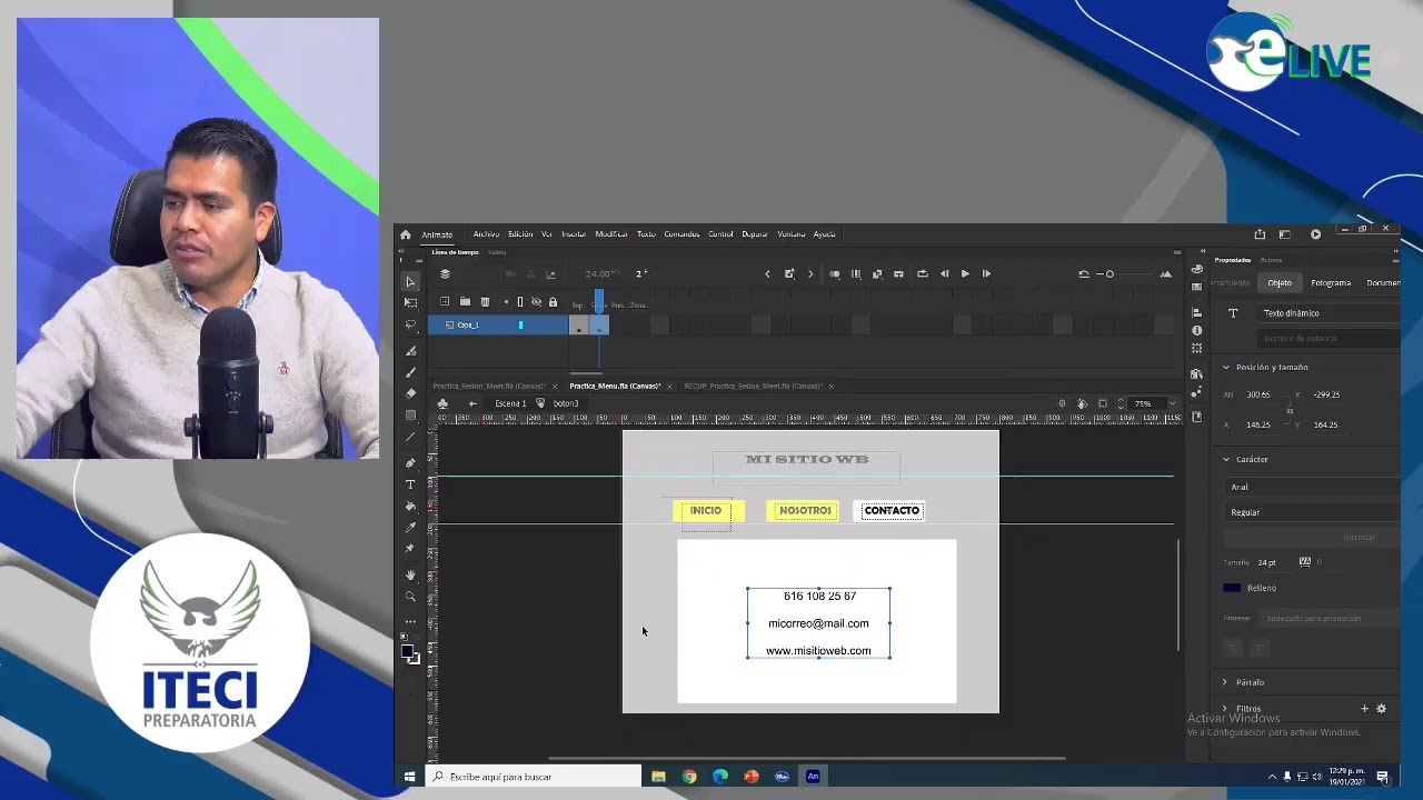 Programación de animación con elementos multimedia: Animación - YouTube