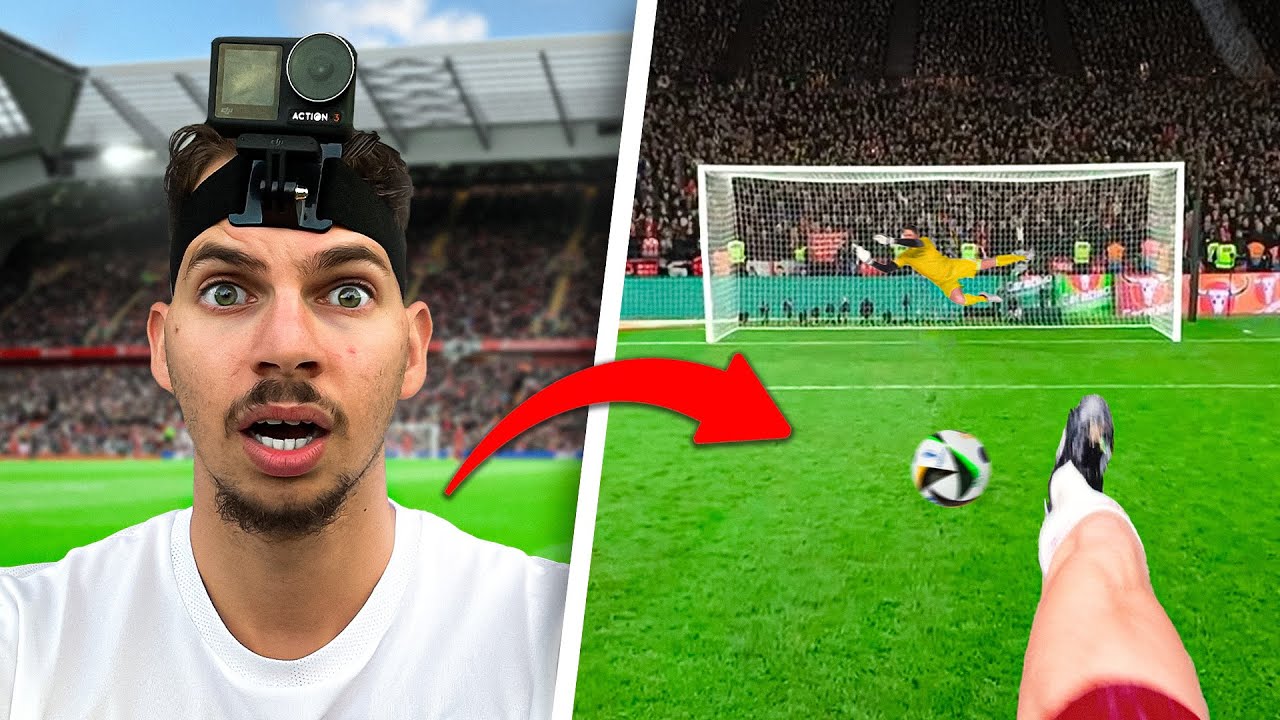 I Wore A GOPRO In A YouTuber Football Match & Scored! - YouTube