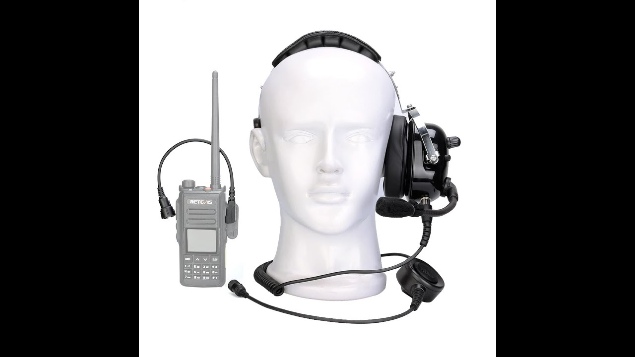 Review Retevis EHK005 Noise Reduction Headset for Two Way Radios - YouTube
