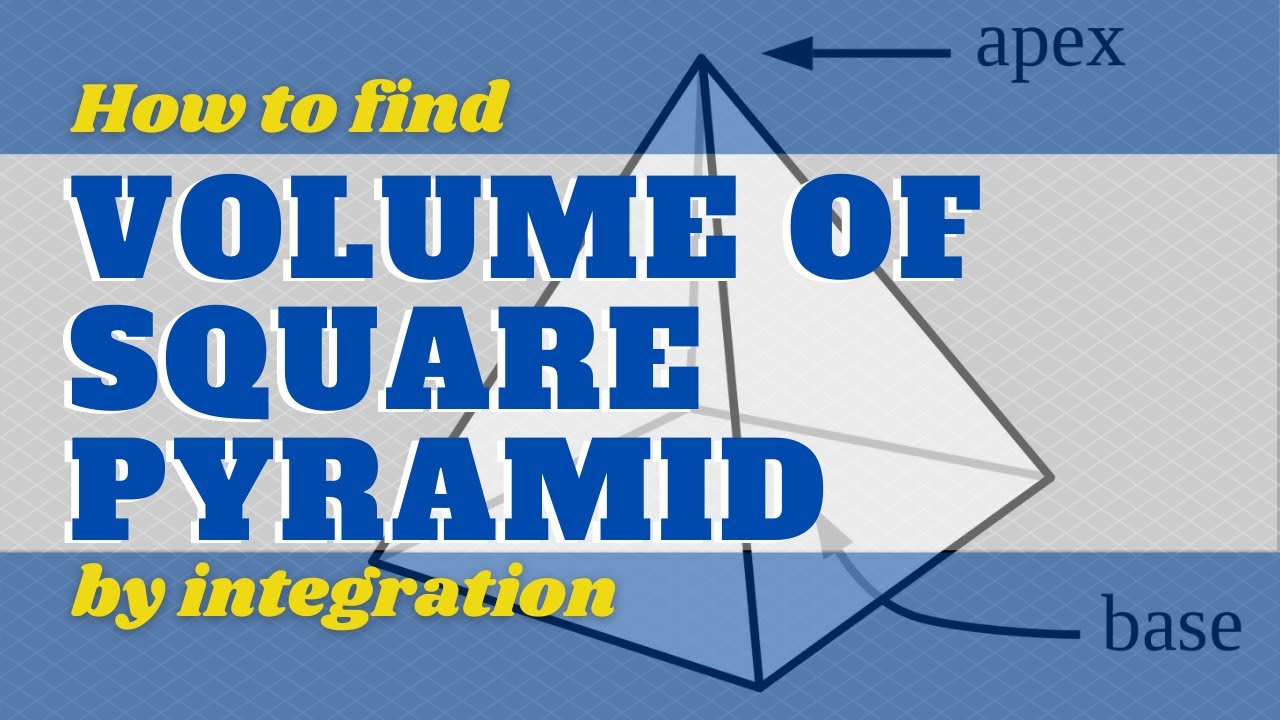 How to find volume of a pyramid by slicing | Sample Problem | Integral ...