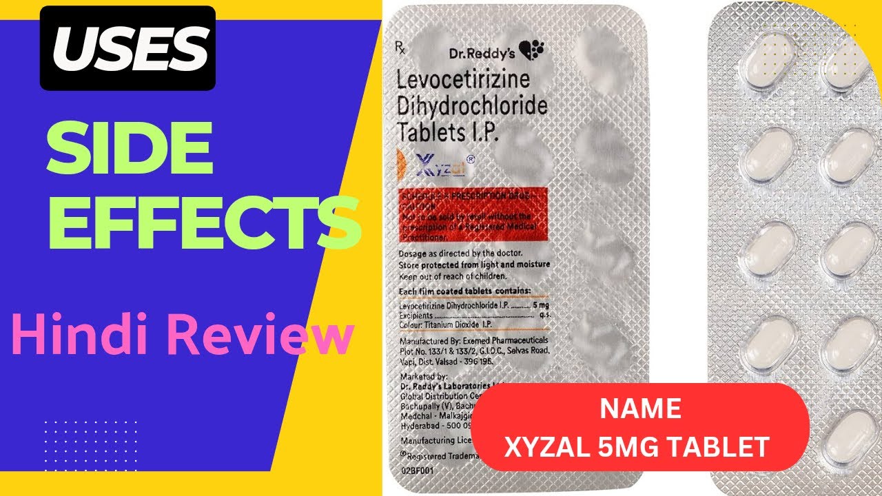 Xyzal 5mg tablet Uses,Side Effects in Hindi| Levocetirizine Dihydrochloride| Cold and Allergy ...