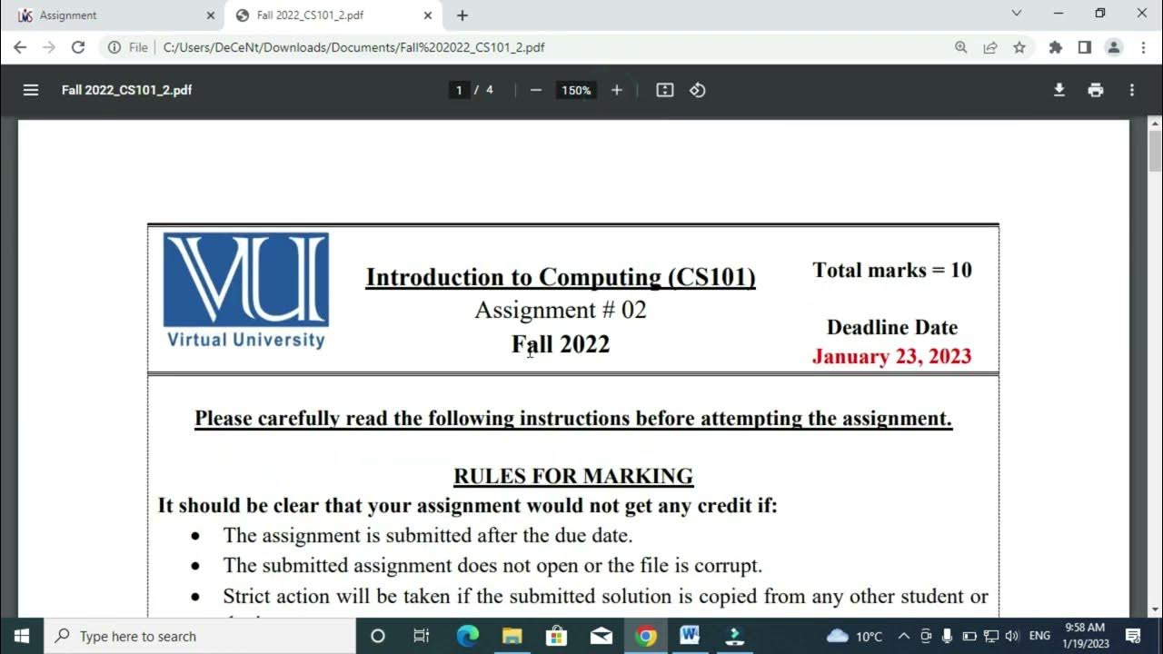 CS101 assignment 2 solution 2023, cs101 assignment 2 solution fall 2022, cs101 assignment 2, #vu ...