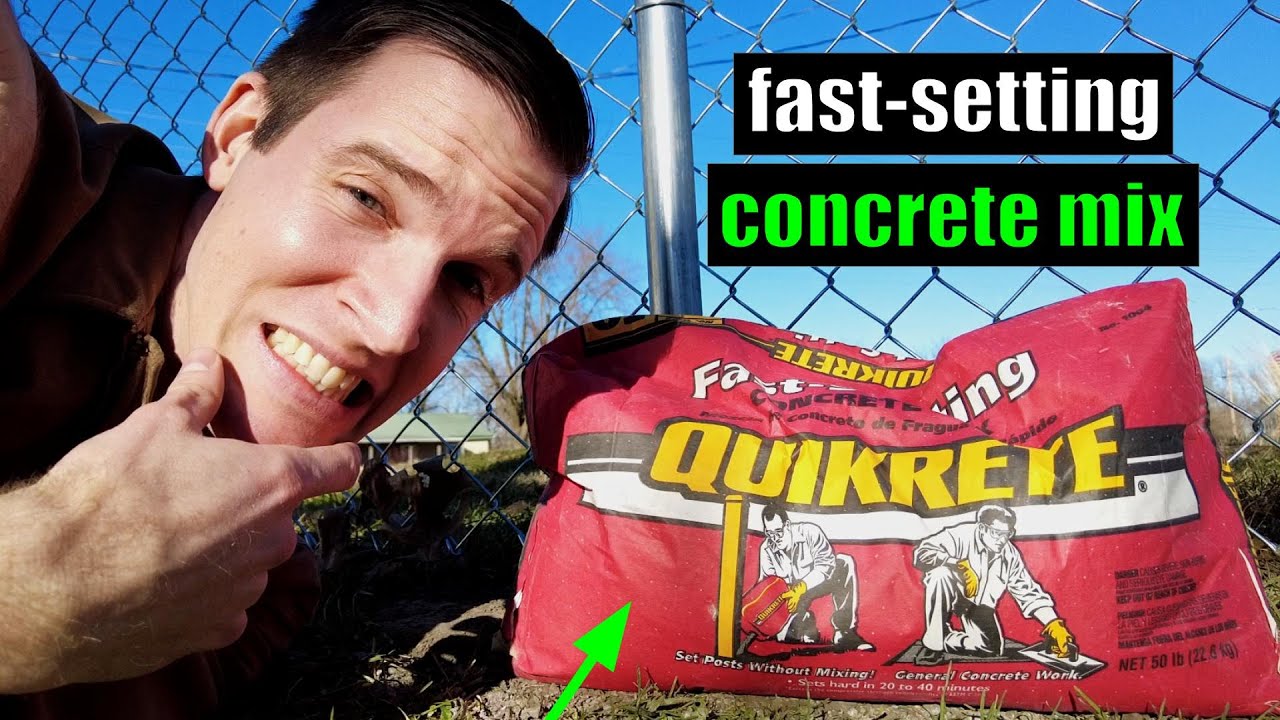 Truth About Fast-Setting Concrete Mix // Setting Fence Posts - YouTube