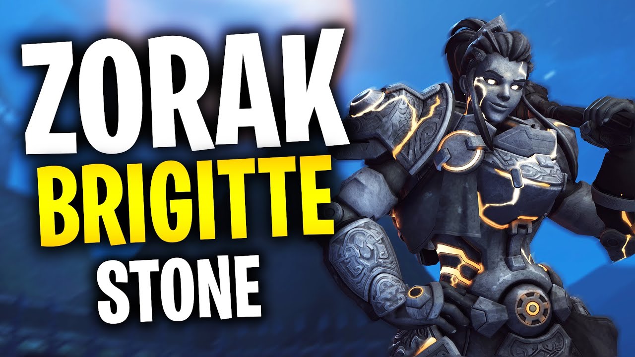 OVERWATCH - BRIGITTE "STONE" SKIN GAMEPLAY! - YouTube