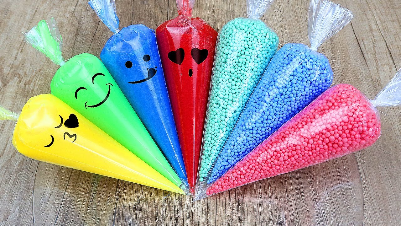 Making Glossy Slime With Piping Bags Amazing Satisfying Glossy Slime-35 ...
