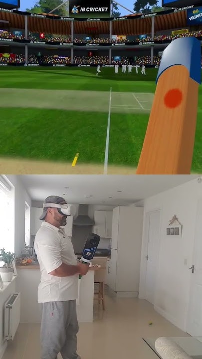 Some attempted big hitting in virtual reality playing iB Cricket # ...