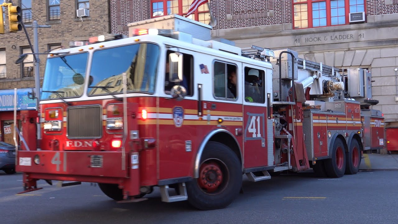 FDNY Tower Ladder 41 Responding *2006 Spare* - YouTube
