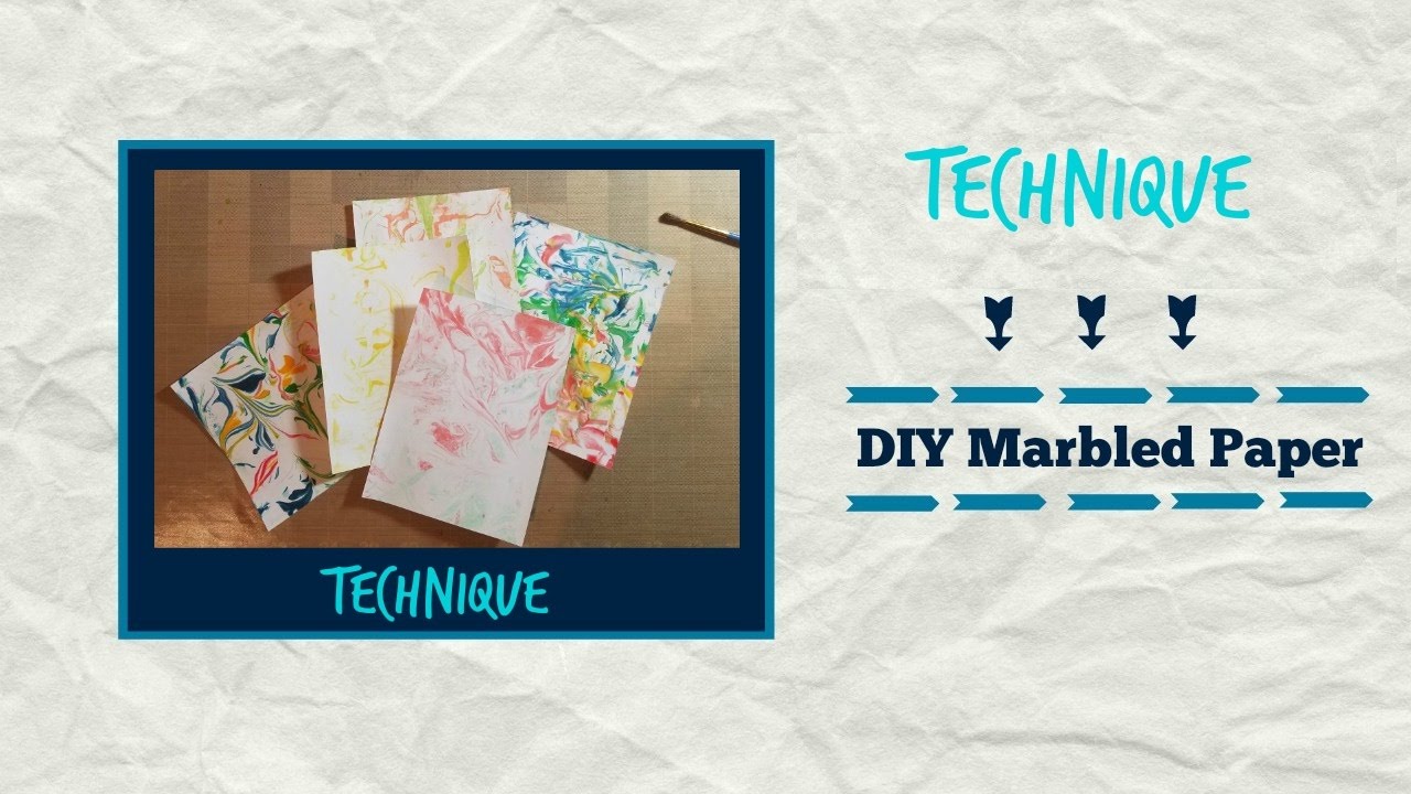 Technique - DIY Marbled Paper - YouTube