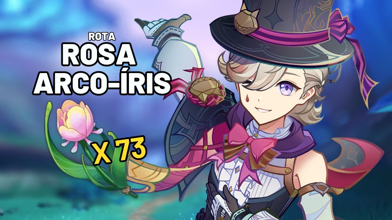 Rota de ROSA ARCO-ÍRIS (material de ascensão lyney) | Genshin impact 4. ...
