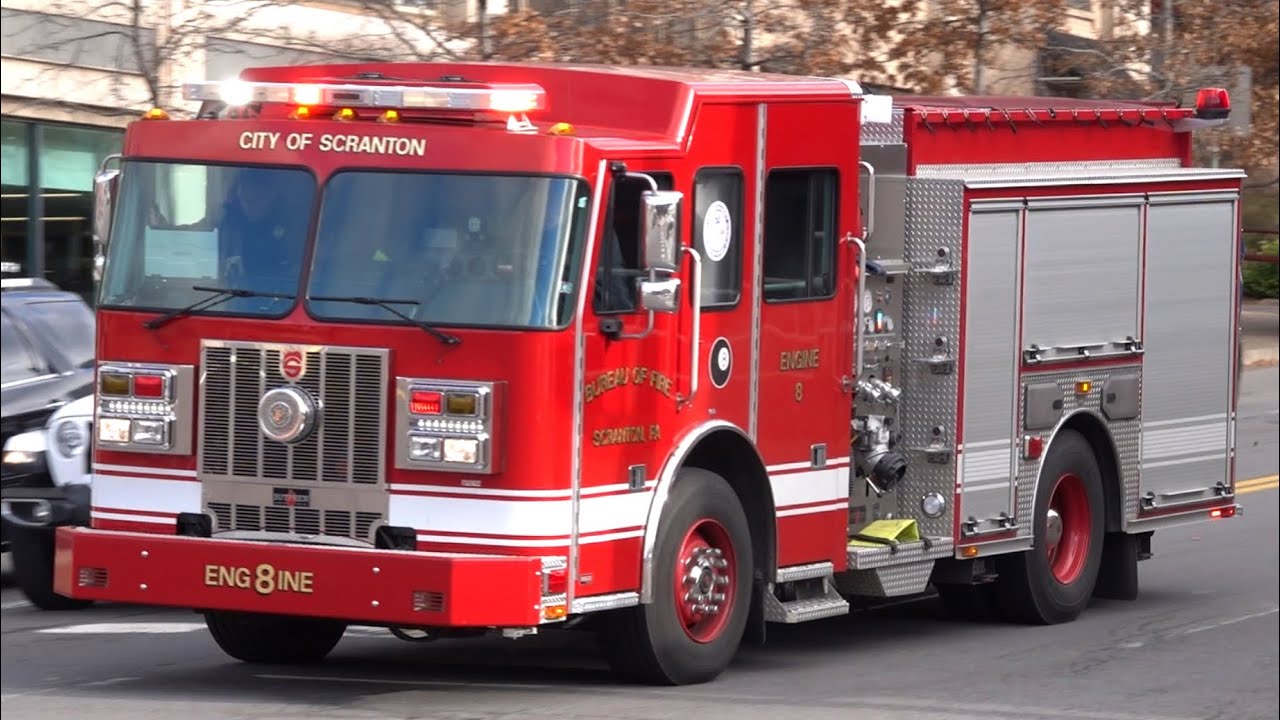 Scranton Fire Department Engine 8 Responding 11/14/22 - YouTube