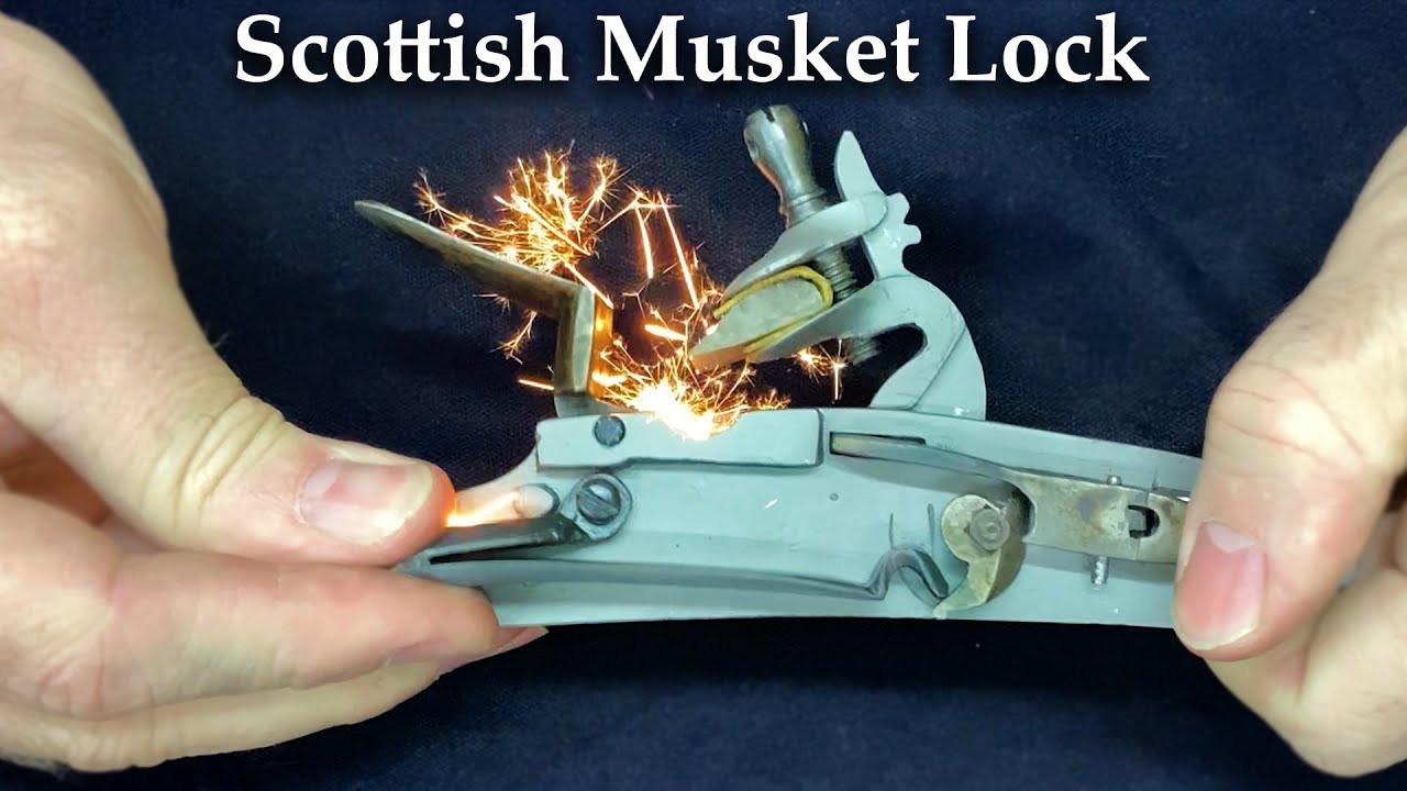 How The Scottish Musket Flintlock Operates From The Rifle Shoppe - YouTube