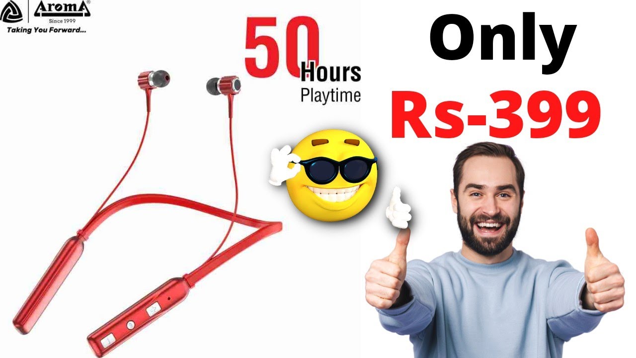 Aroma NB119 Champion - 50 Hours Playtime Bluetooth Neckband Bluetooth ...