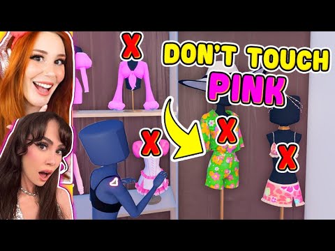 DON'T TOUCH PINK AGAIN Ft. Leah Ashe ! In Dress To Impress CHALLENGE! DTI on ROBLOX PRO Challenge