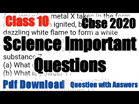 Science Important Questions class 10, Cbse board 2020 || Science Class ...
