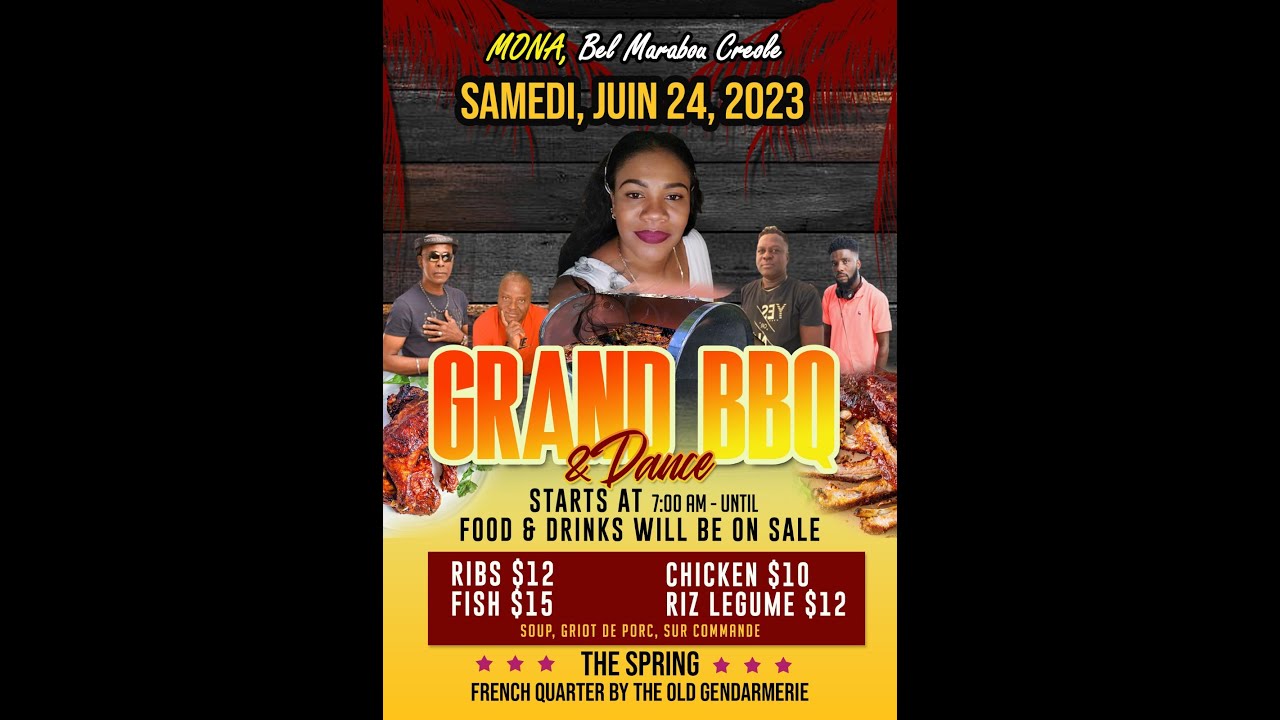 Mona Bell Fanm Creole BBQ 24 June - YouTube