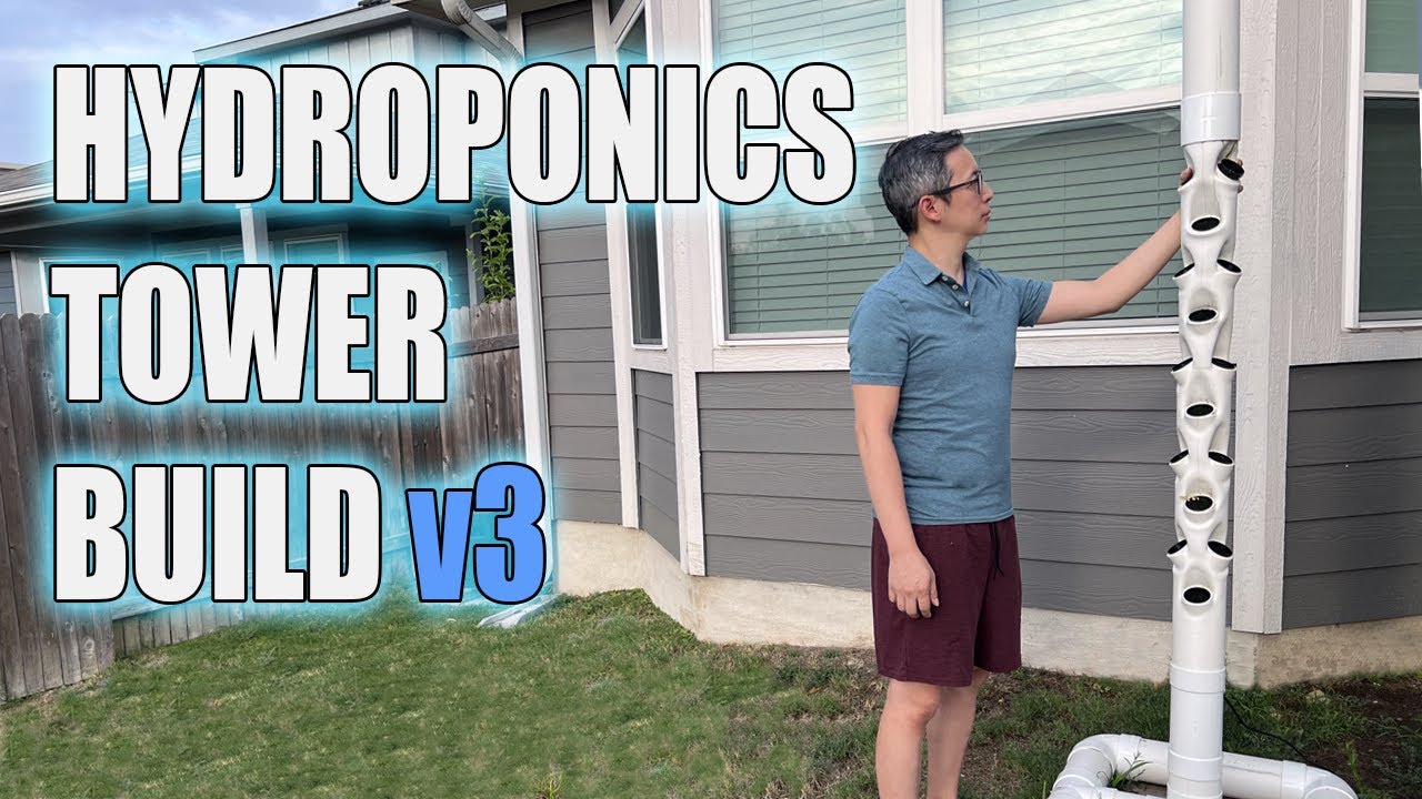 DIY Hydroponics Vegetable Growing Tower [Part 3] - Under $200 - YouTube
