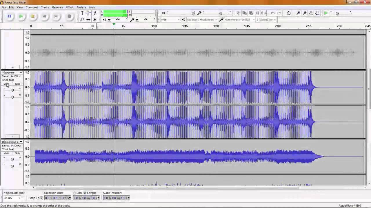 Brandstof Multitracks Audacity Tutoriaal 01 begin hier - YouTube