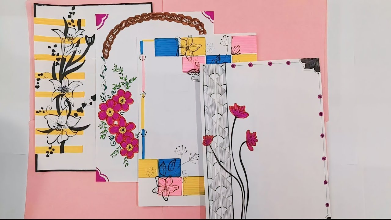 Beautiful Border design #trending #art #viralvideo ️ - YouTube