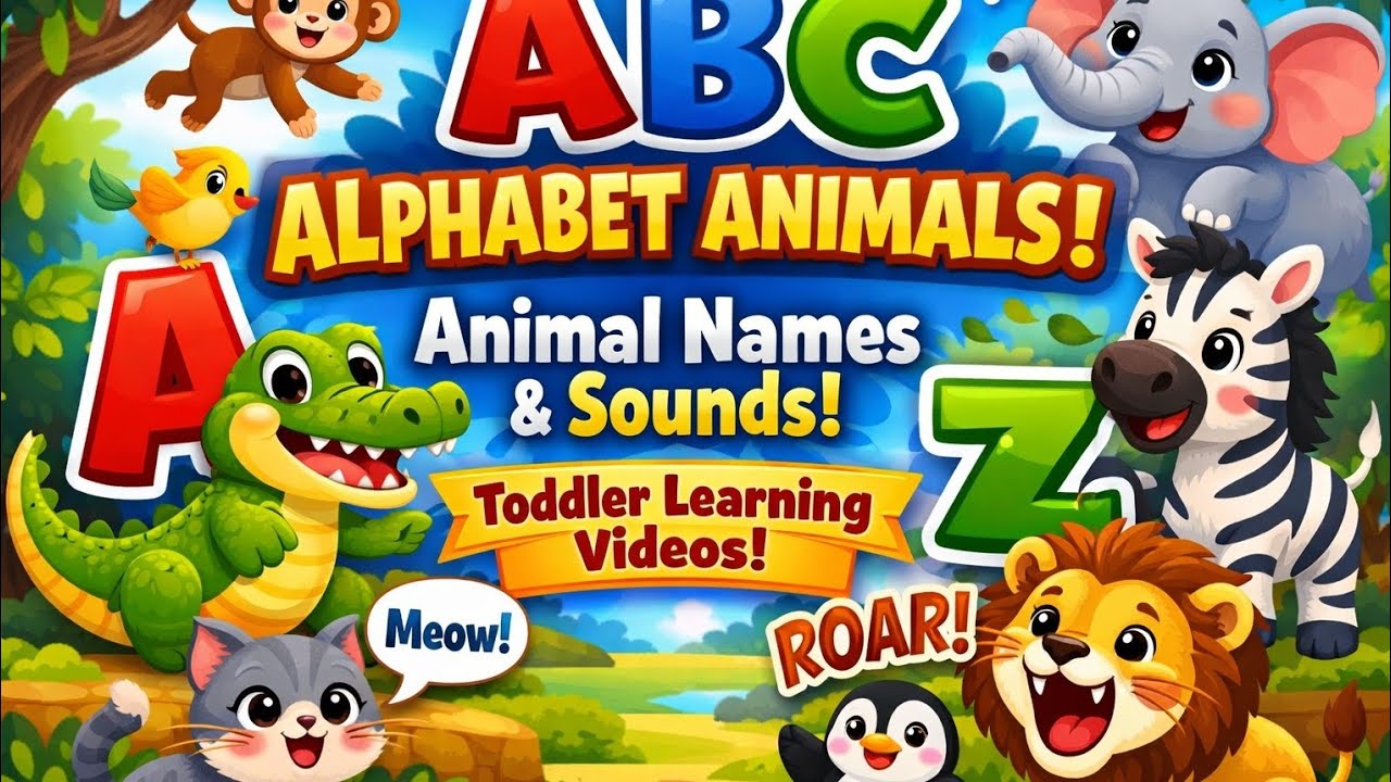 ABC Alphabet Animals – Animal Names and Animal Sounds - Learning Videos ...