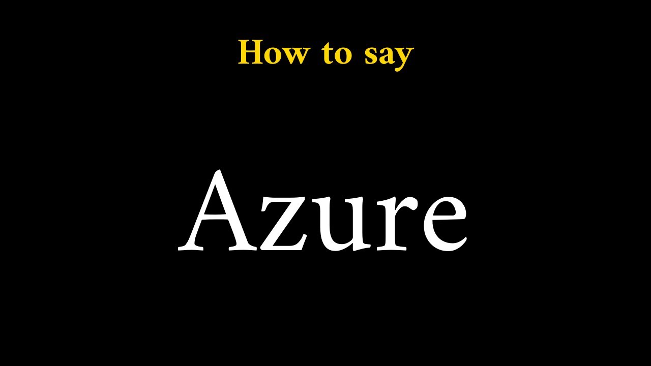 How to Pronounce Azure • UK /ˈæʒjʊə/ vs USA /ˈæʒər/ - YouTube
