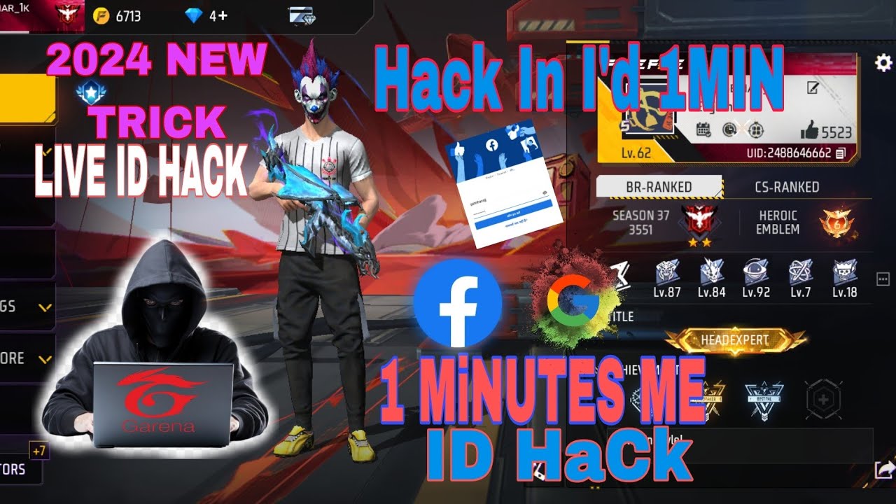 FREE FIRE LIVE ID HACK WITHOUT NUMBER AND PASSWORD || EASY FREE FIRE ID ...