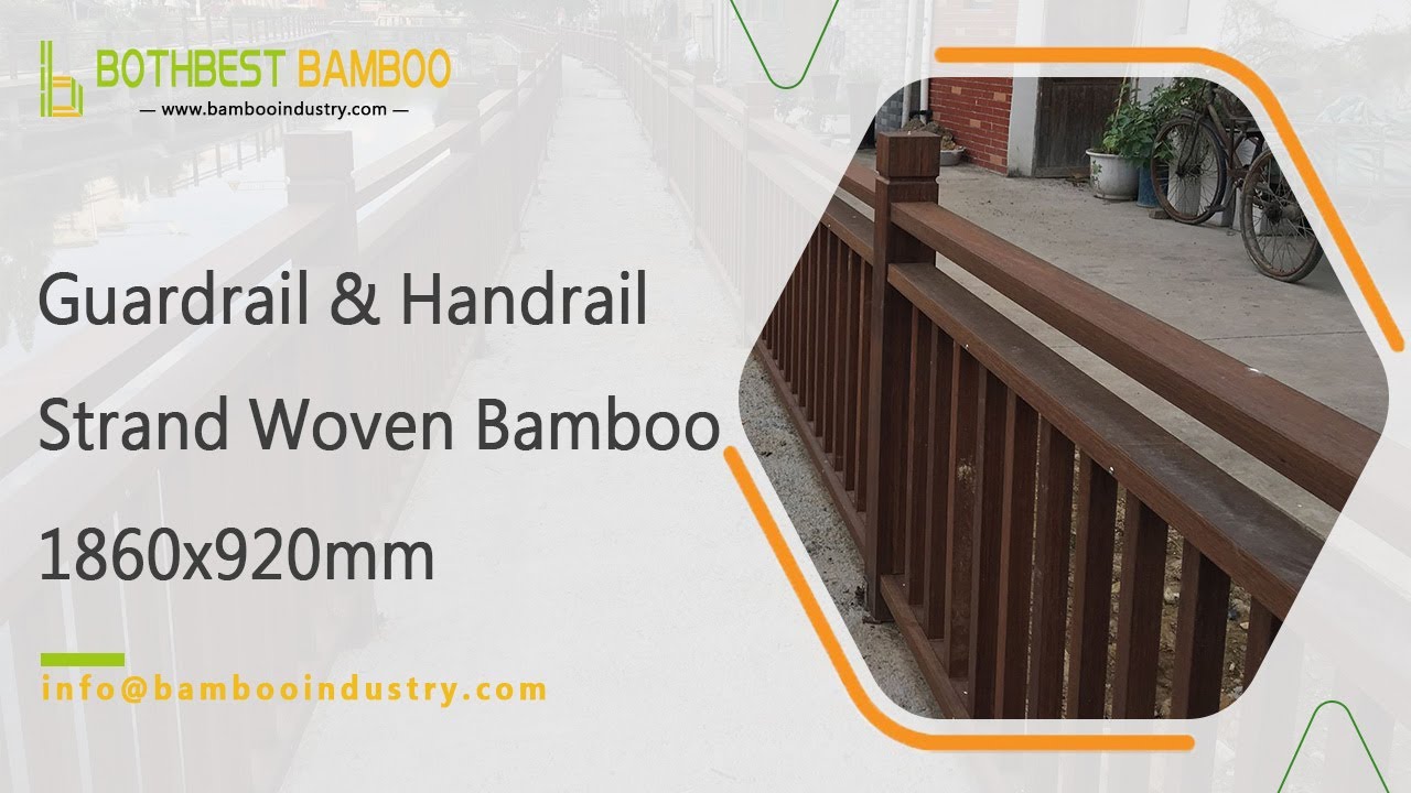 Guardrail Handrail in Strand Woven Bamboo Super High Density - YouTube
