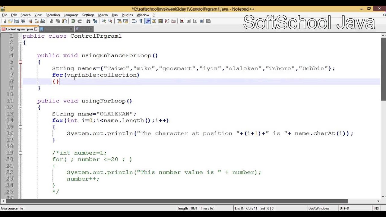 softschool java week3 day1 session6 - YouTube