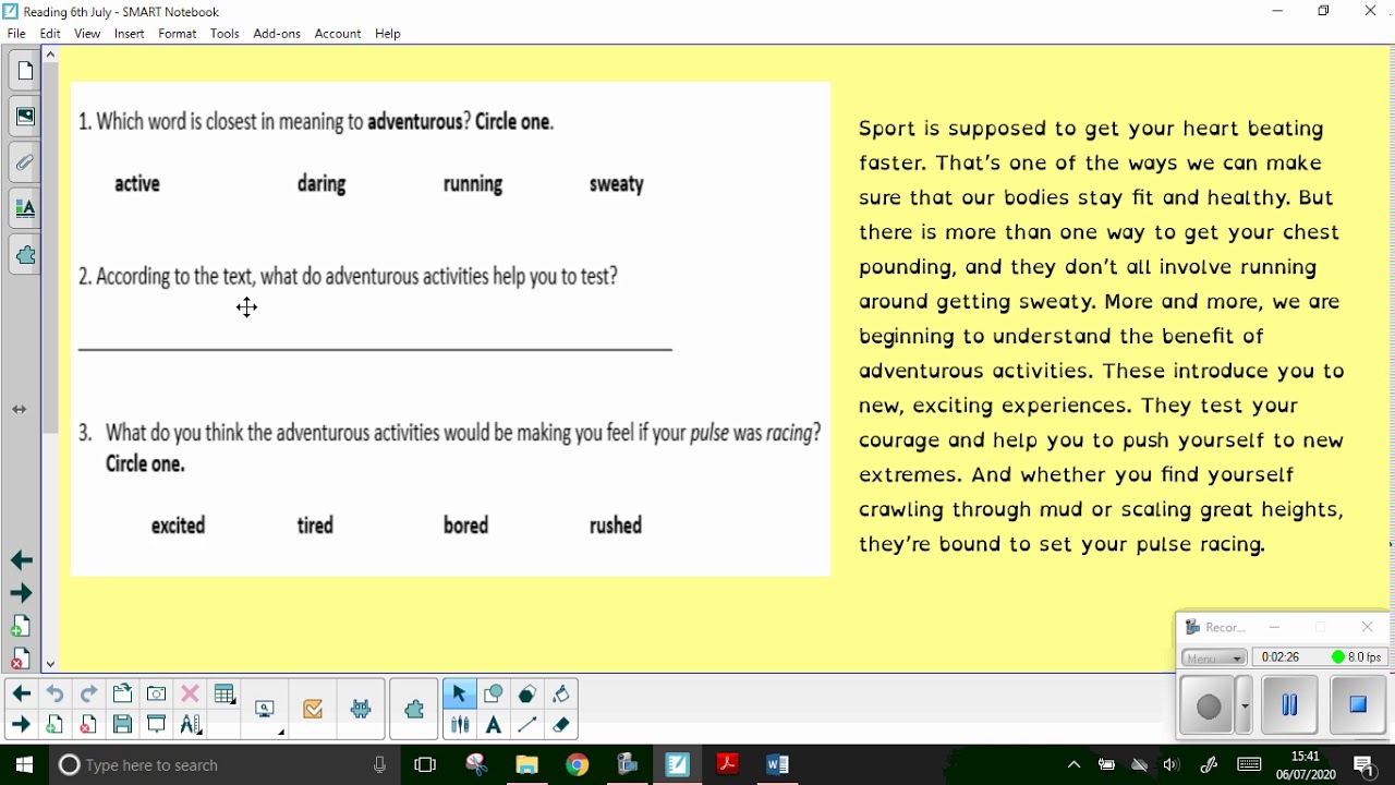 Y4 Reading - Answering 'test style' questions - YouTube