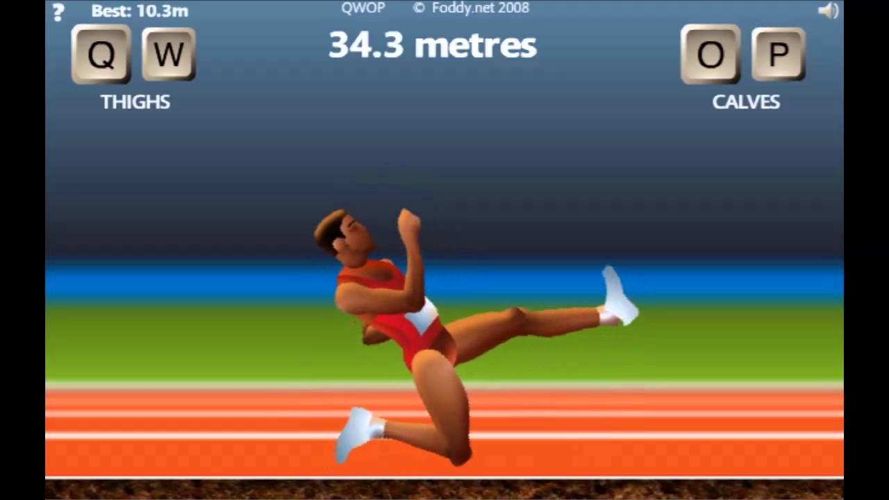 QWOP on one knee (100m Like a Boss!) - YouTube