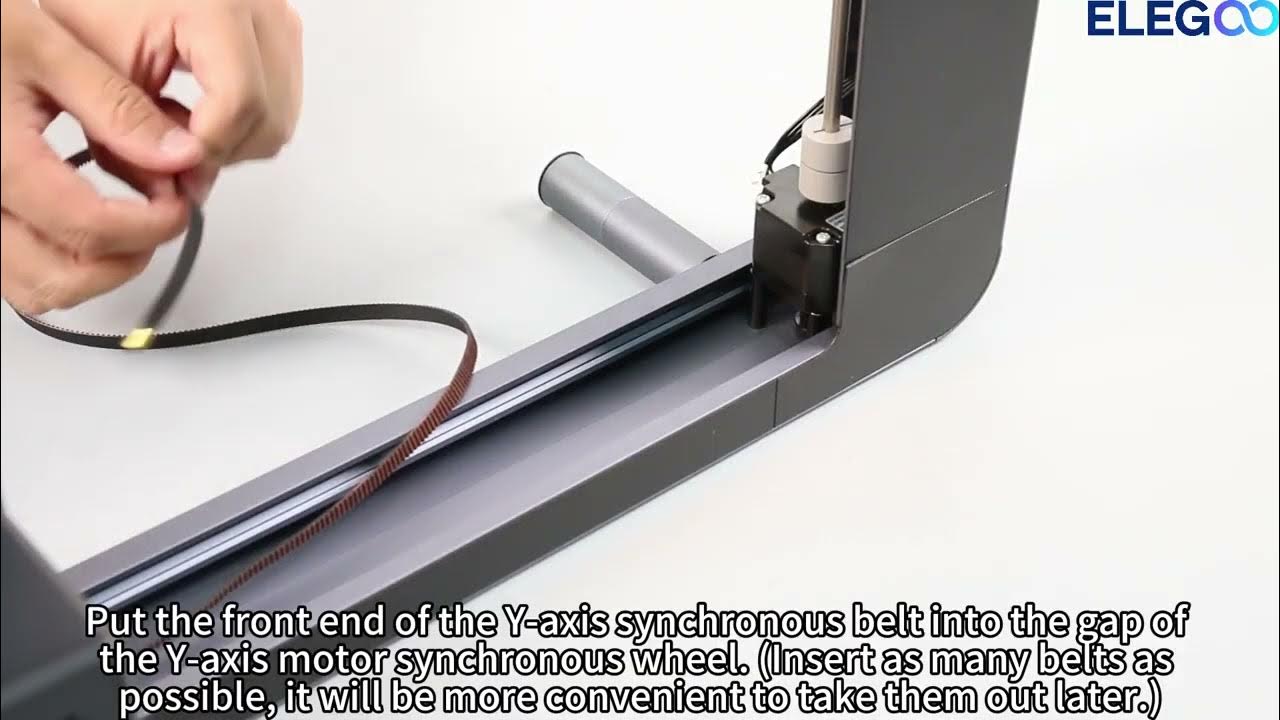 ELEGOO Phecda: How to replace the Y-axis belt? - YouTube