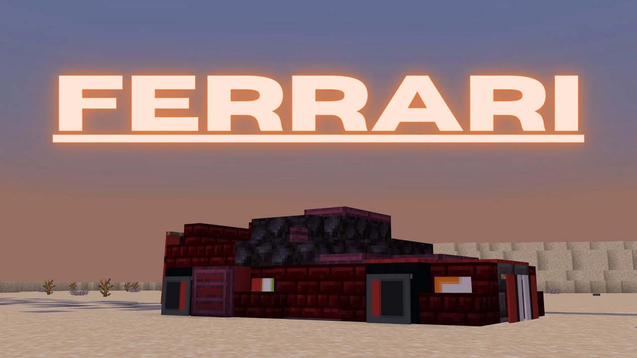 Minecraft: How to build a Sportscar in Minecraft (Ferrari 488 ...
