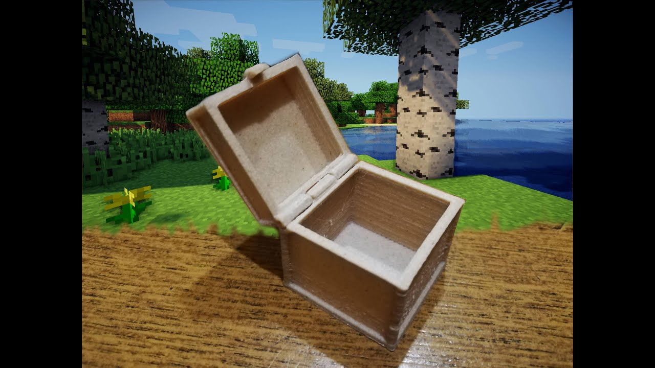 Minecraft Chest by 3D printer - YouTube