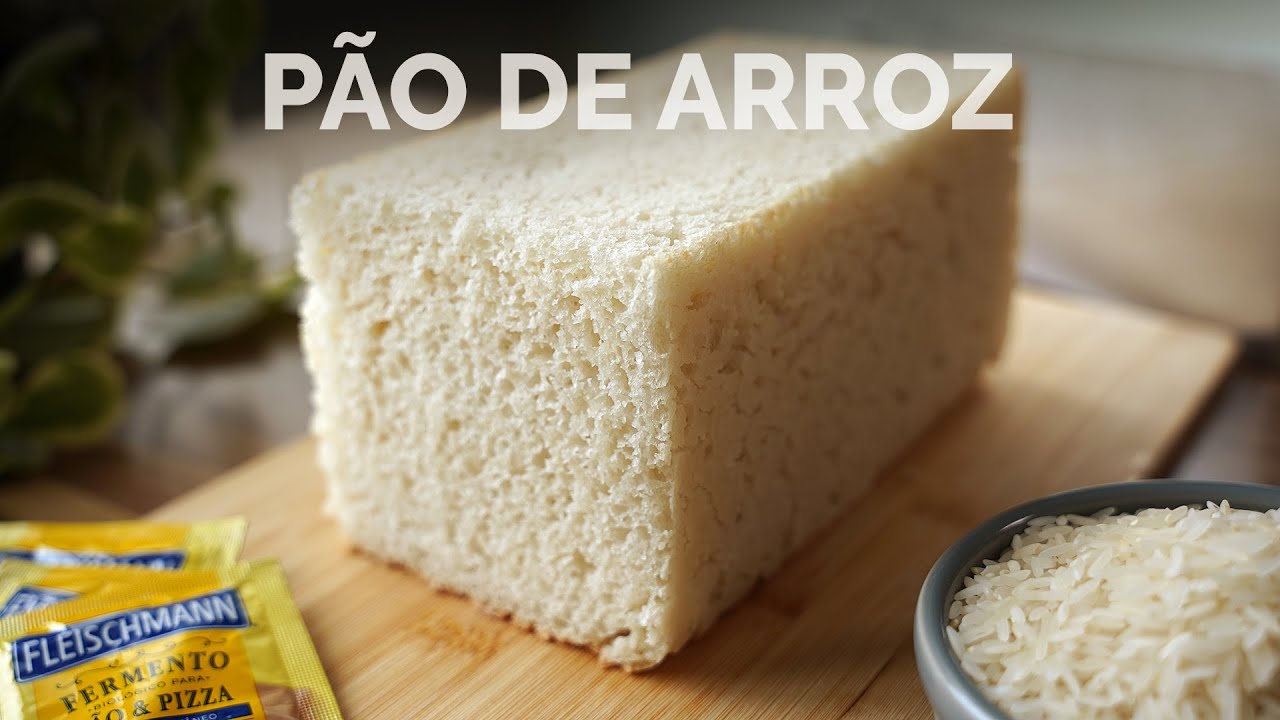 PÃO DE ARROZ - Receita simples de pão fofinho sem glúten feita no ...