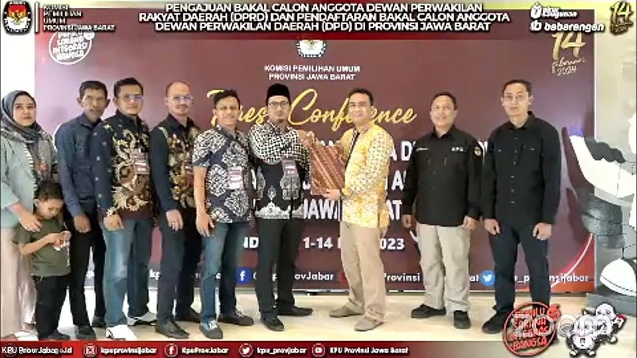 Hari ke 6 Bacalon Anggota DPD RI Jajang Kurnia, S.Sos., M.Si Menyerahkan Berkas Pendaftaran ...