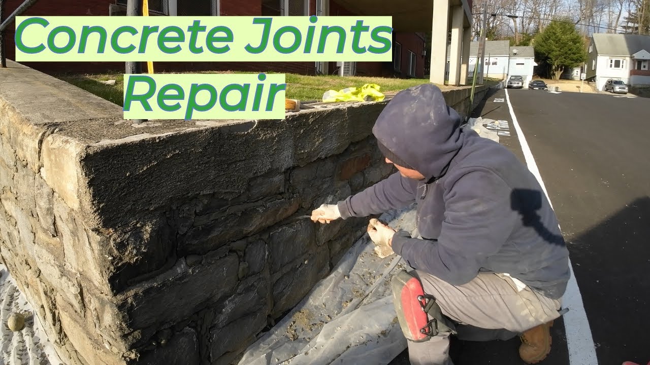 Repairing Mortar Joints in Stone Wall - YouTube