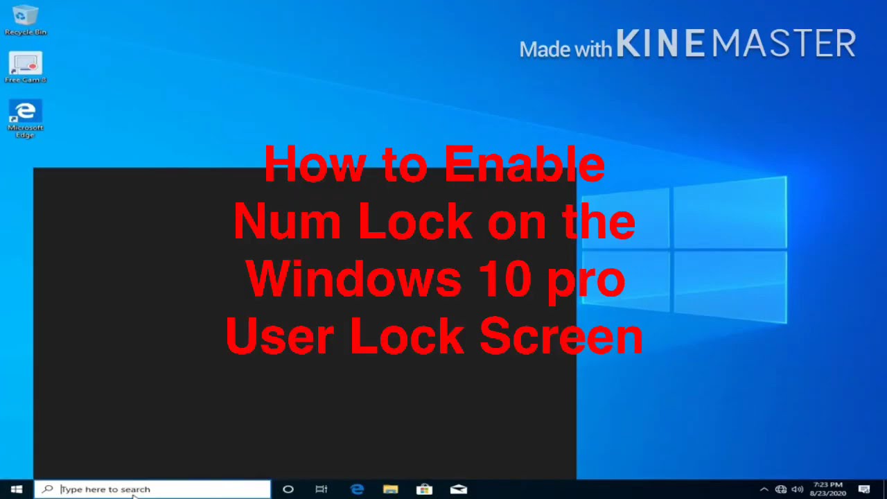 How to Enable Num Lock on the Windows 10 pro /User Lock Screen # ...
