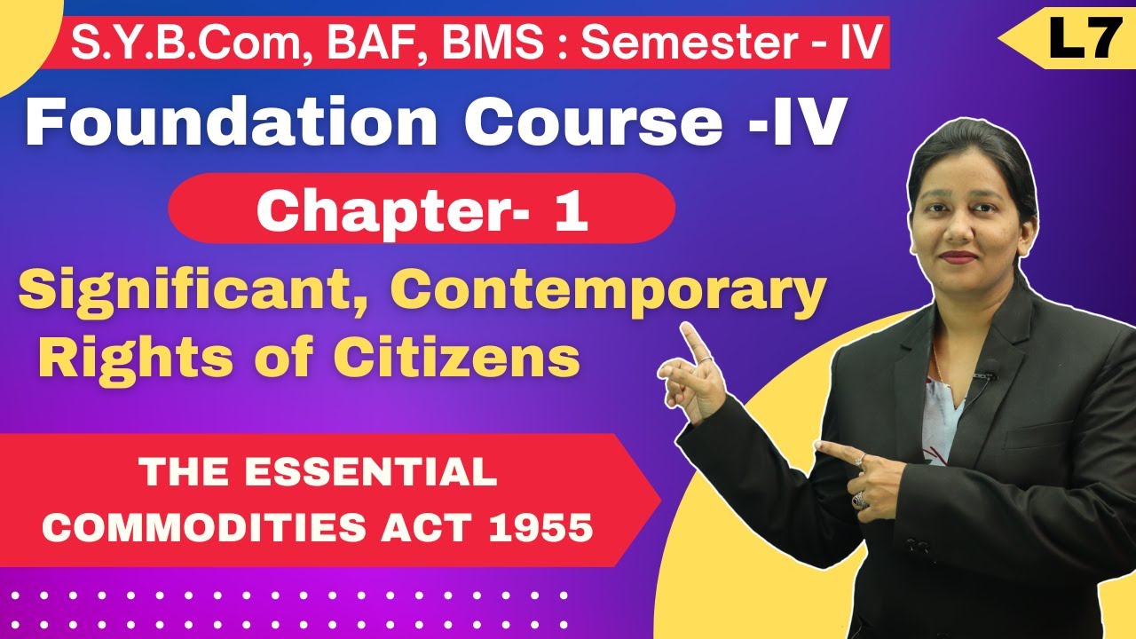 SYBCOM | Foundation Course 4 | Semester 4 | Chapter 1 | Significant ...