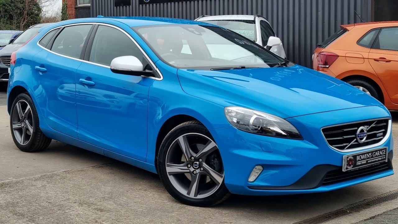 2014 (64) Volvo V40 R-Design Lux 1.6 D2 Auto 5Dr in Rebel Blue. 28k ...