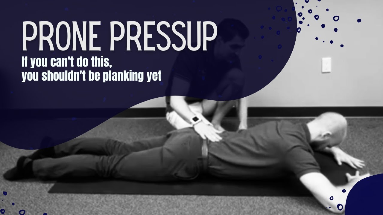 Prone Press Up with Abdominal Bracing | CORE CORRECTIVE EXERCISES - YouTube