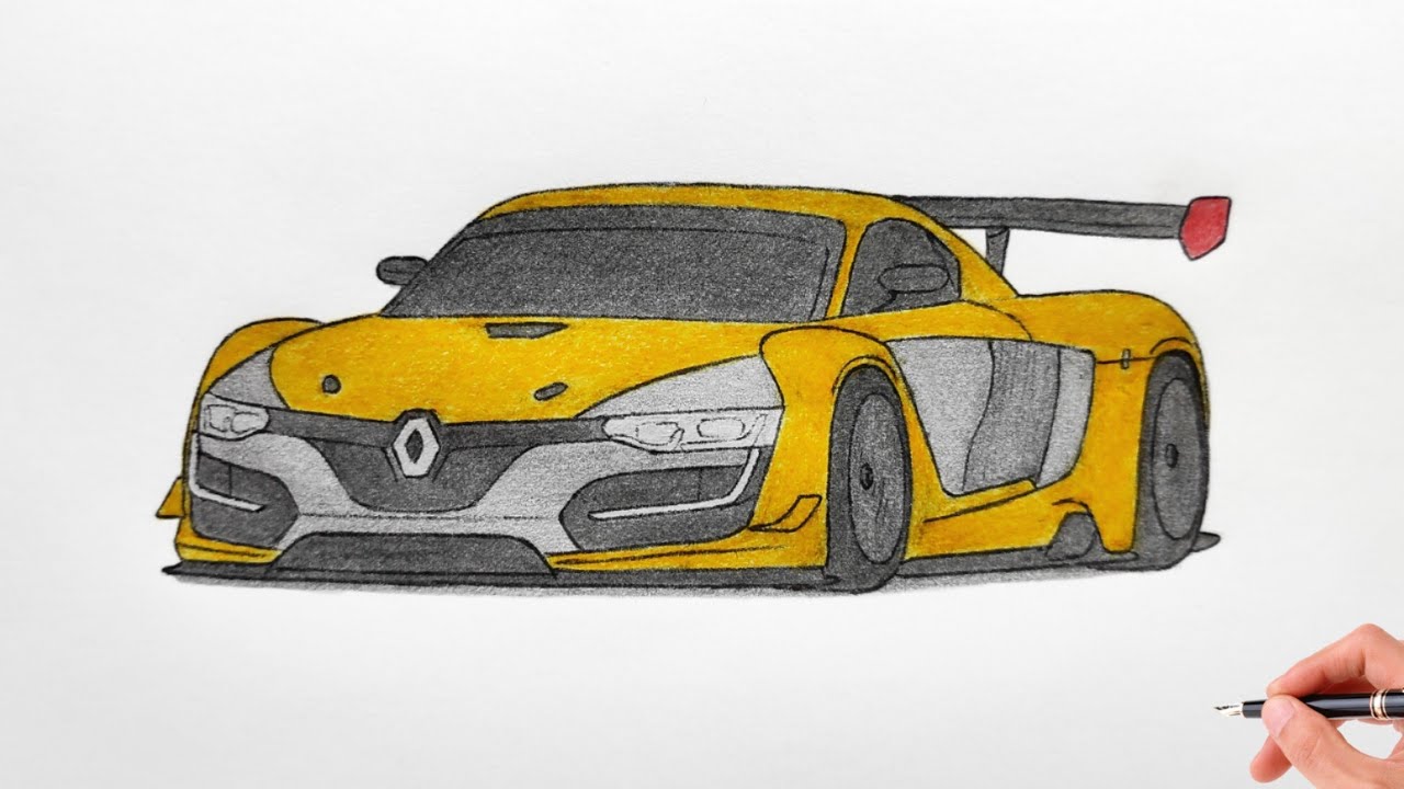 How to draw a RENAULT SPORT RS01 2014 / drawing Renault rs 01 2017 ...