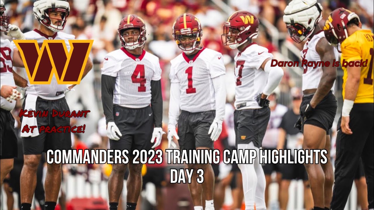 Washington Commanders Training Camp day 3 Highlights | Kevin Durant ...