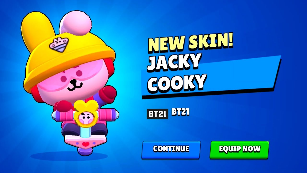 Brawl with Style! All Skins Unlocked & COOKY BT21 Showcase - YouTube