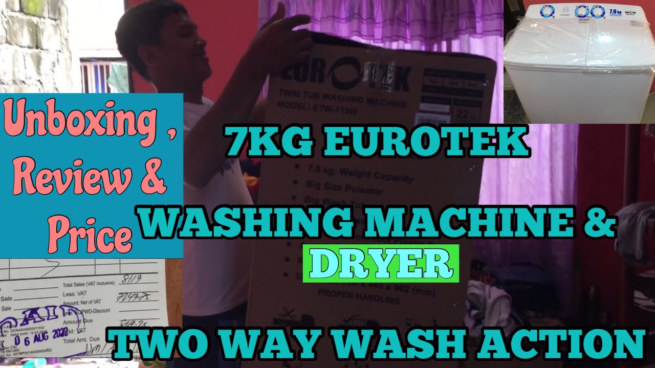 Eurotek 7KG Washing Machine & Dryer Review| Low Budget Washing Machine ...