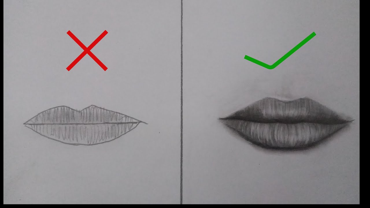 How to draw Lips for Beginners Easy Way - YouTube