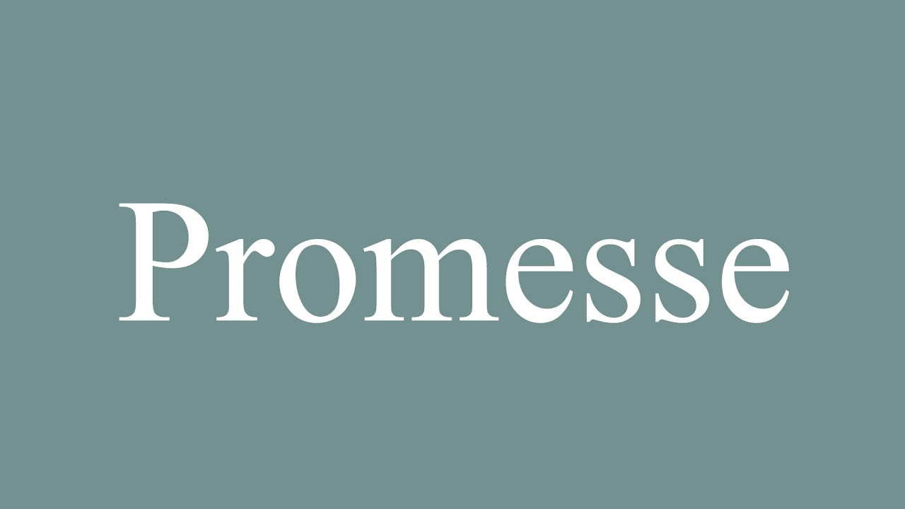 How to Pronounce ''Promesse'' (Promise) Correctly in French - YouTube