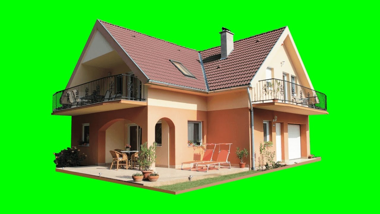 green screen effect house building - YouTube